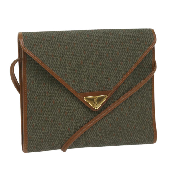 Yves Saint Laurent | Bags | Saint Laurent Shoulder Bag Pvccanvas Brown ...